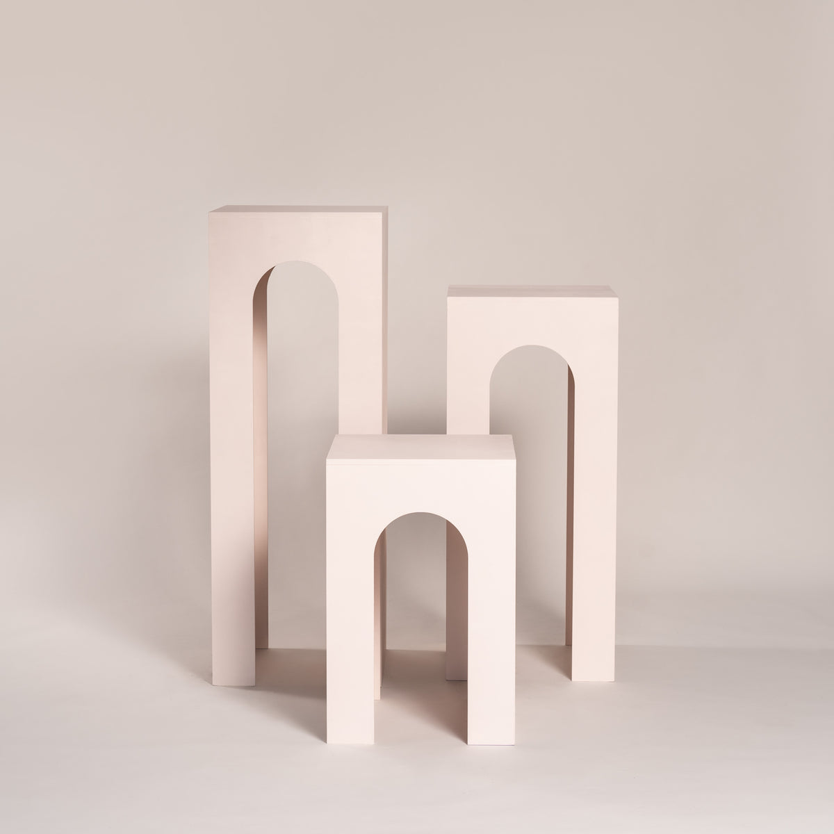 Arch Cut Out Plinths in Pink (Set of 3) – House of Harvey Co.