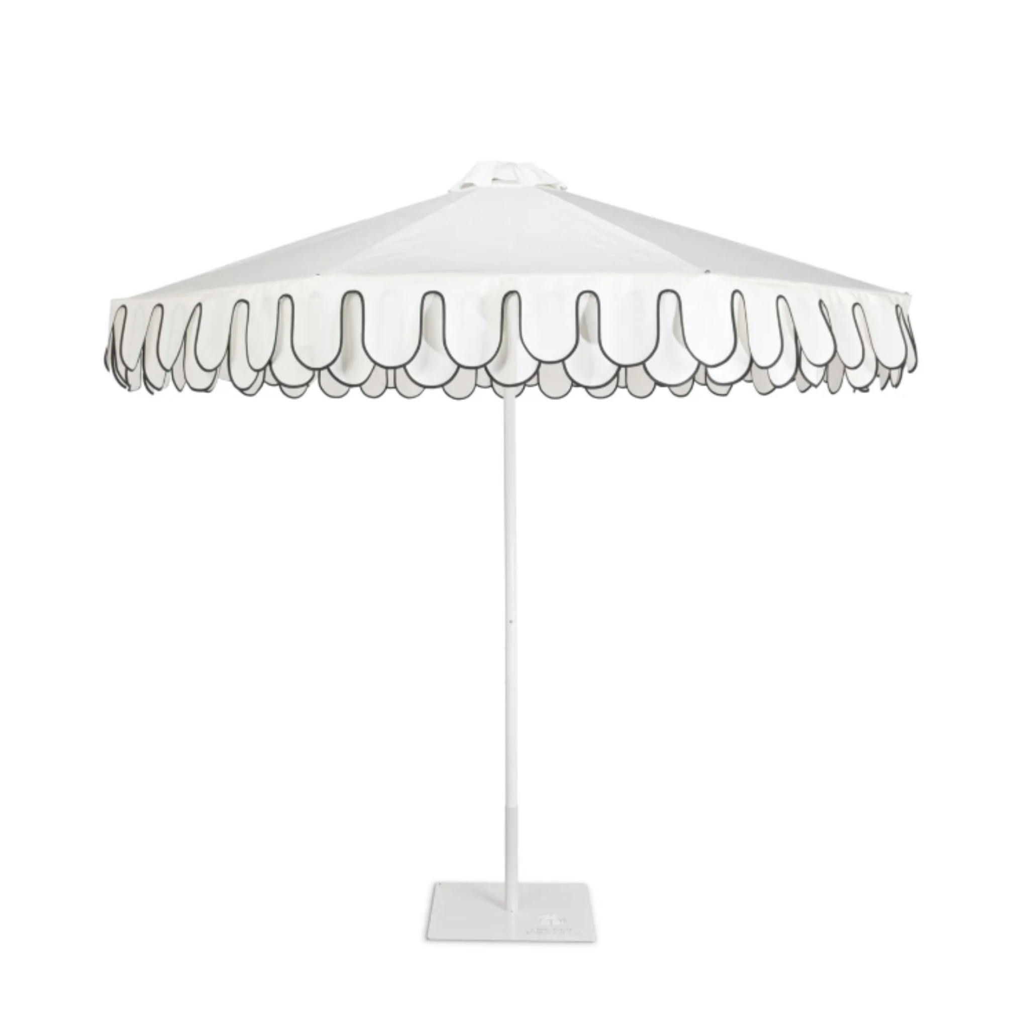Double Scallop Edge Umbrella in White – House of Harvey Co.