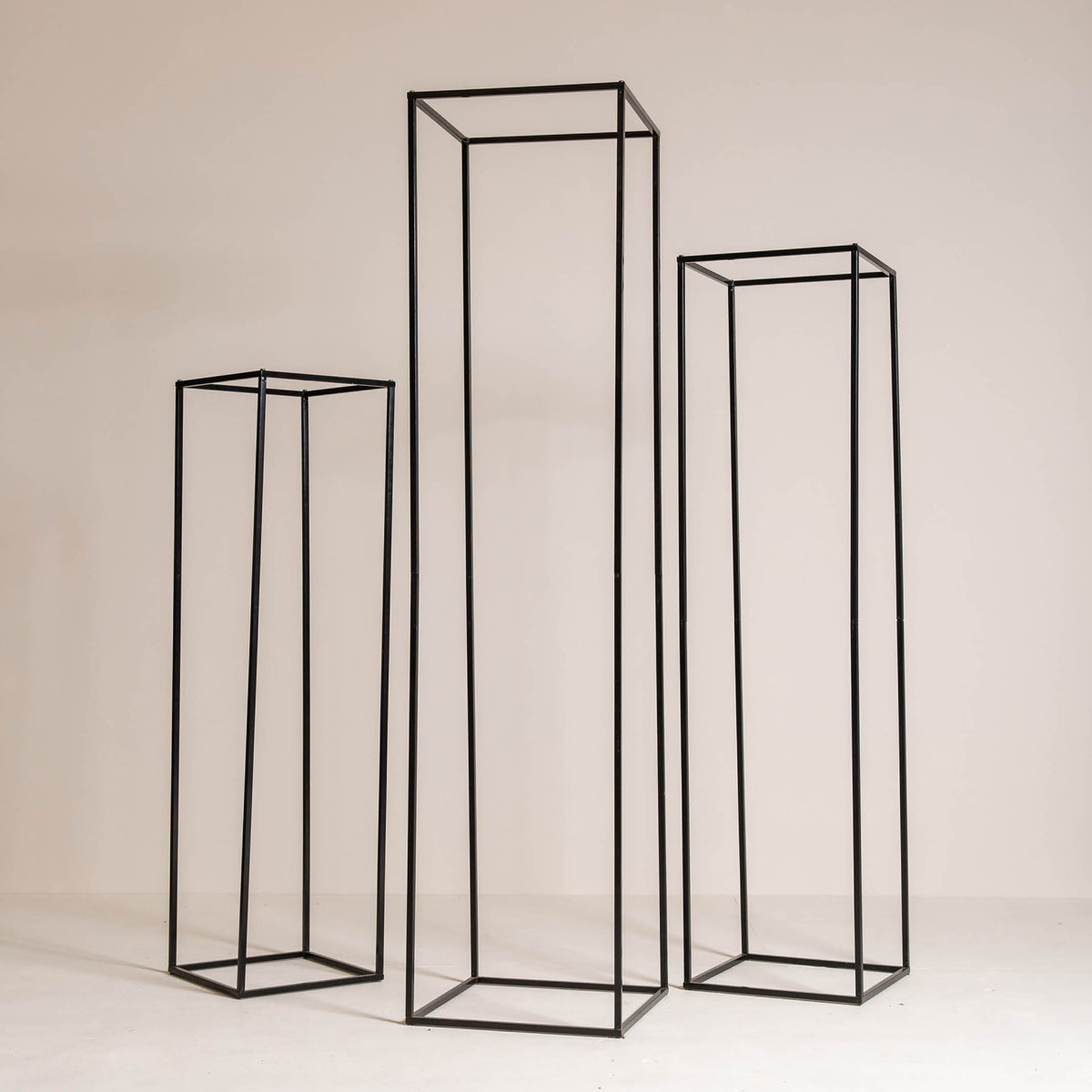 Black Metal Frame Plinths (Set of 3) – House of Harvey Co.