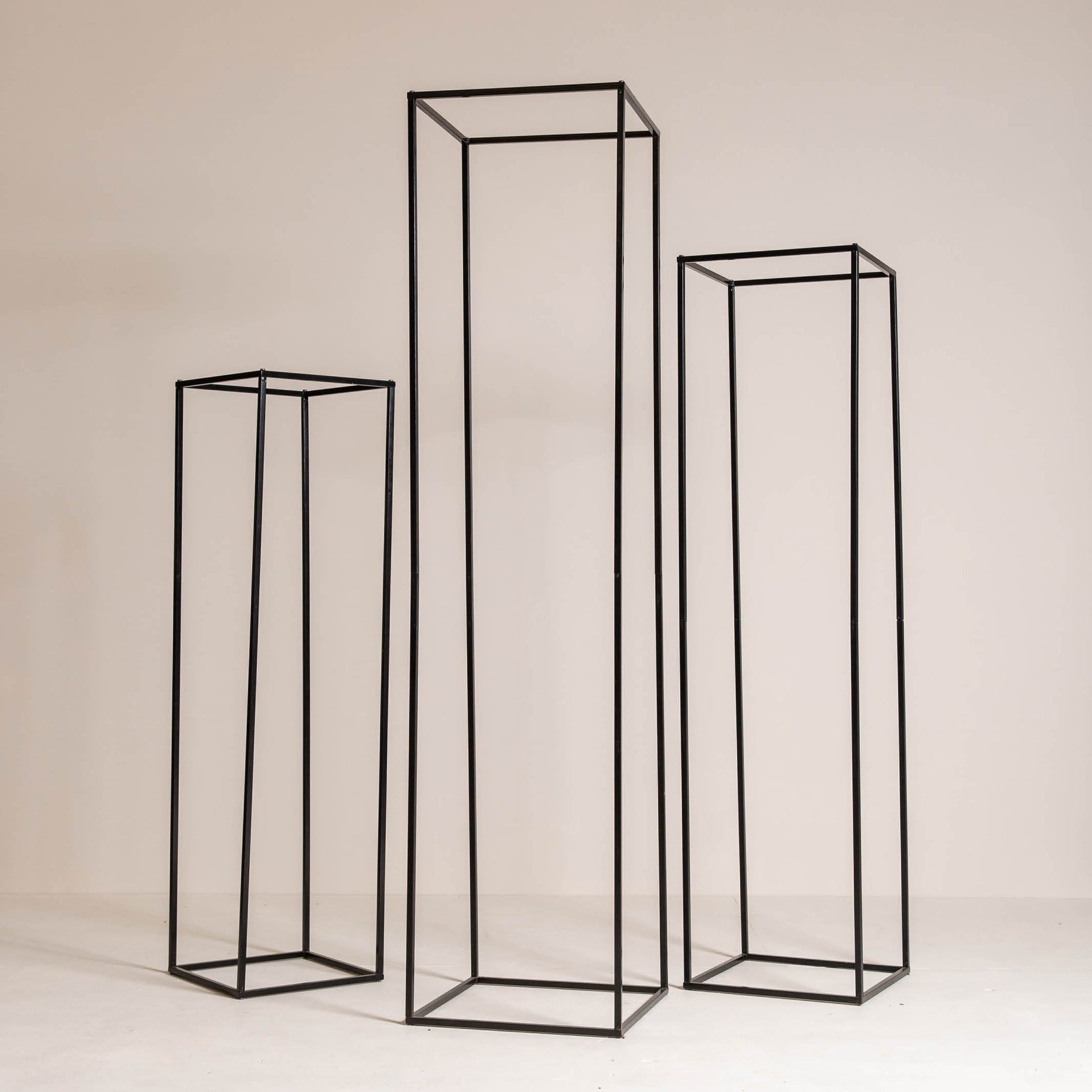 Black Metal Frame Plinths (Set of 3) – House of Harvey Co.