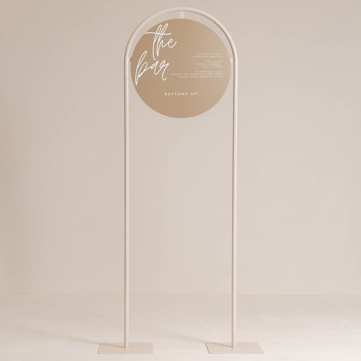 Tall Byron Circle Sign Stand in Latte – House of Harvey Co.