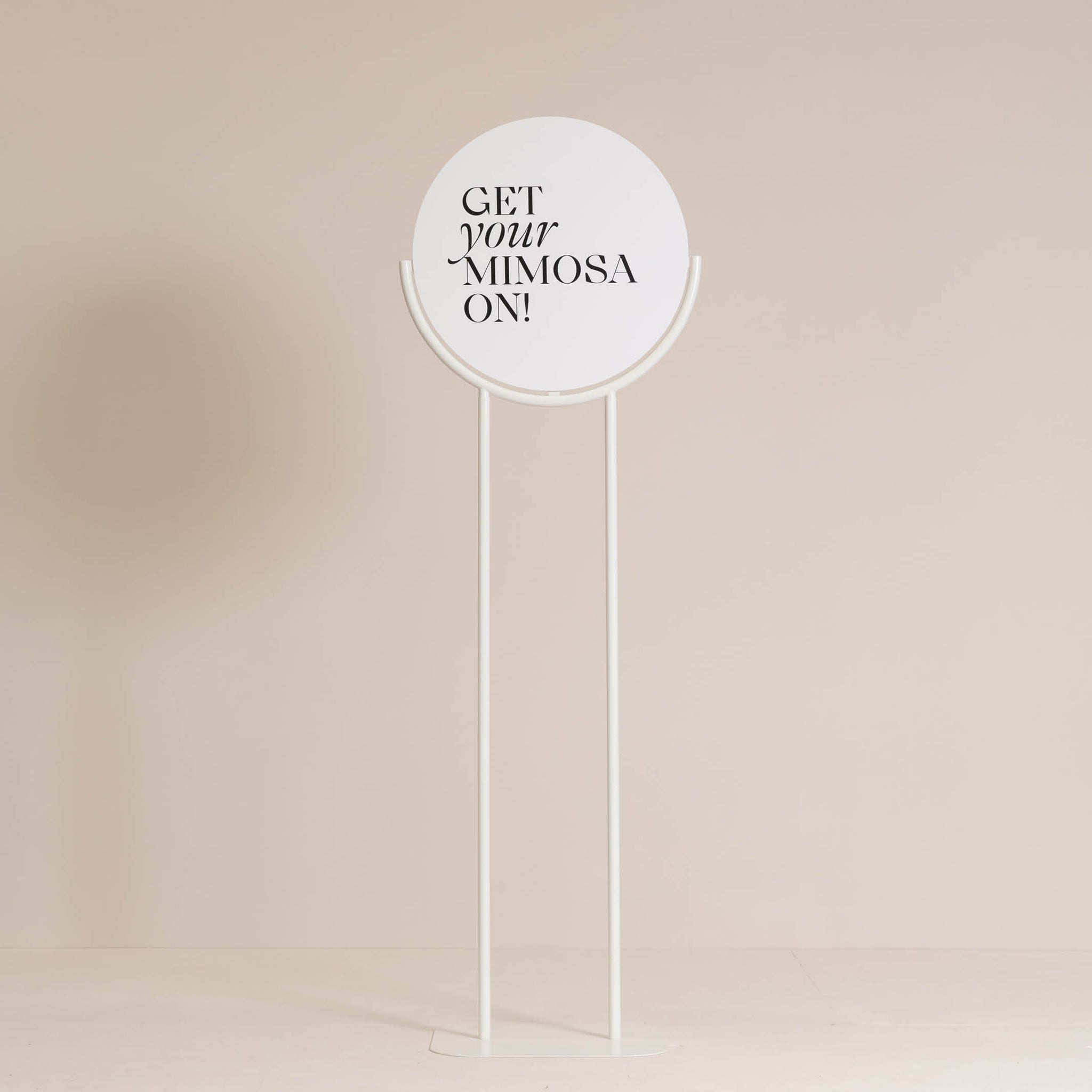 Tall Maleny Sign Stand in White – House of Harvey Co.