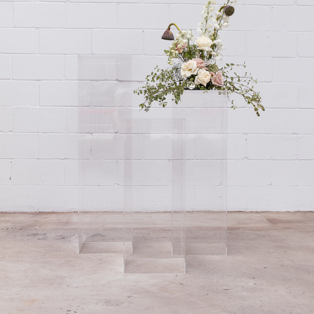 Rectangular Plinths Clear Acrylic (Set of 3) – House of Harvey Co.