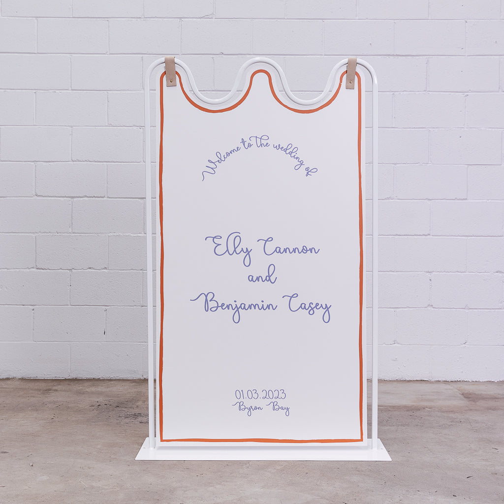 Tall Wiggle Sign Stand in White – House of Harvey Co.