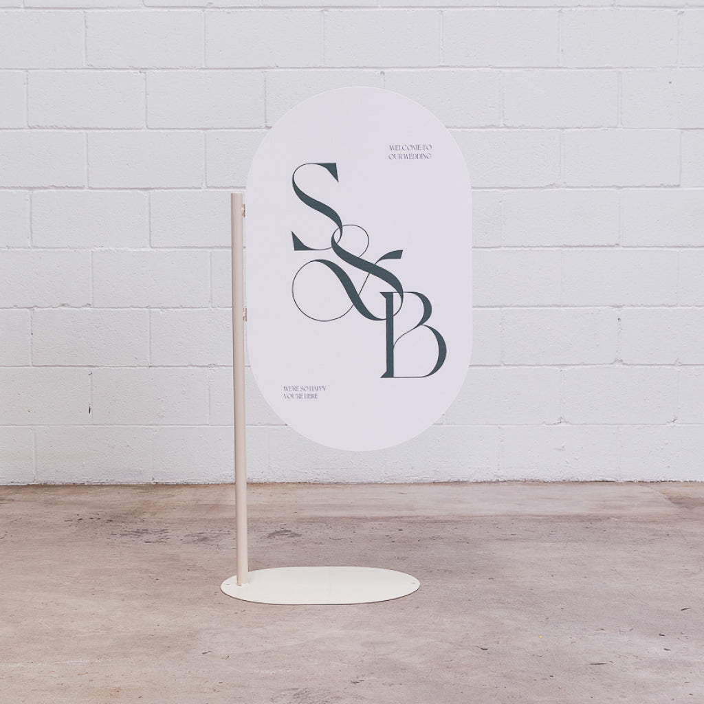 Short Sign Post Sign Stand in Latte – House of Harvey Co.